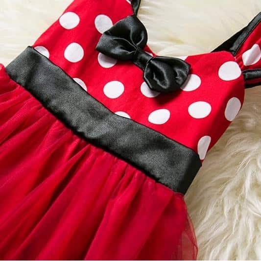 Robe Minnie Mouse motif pois - Déguisement Mania