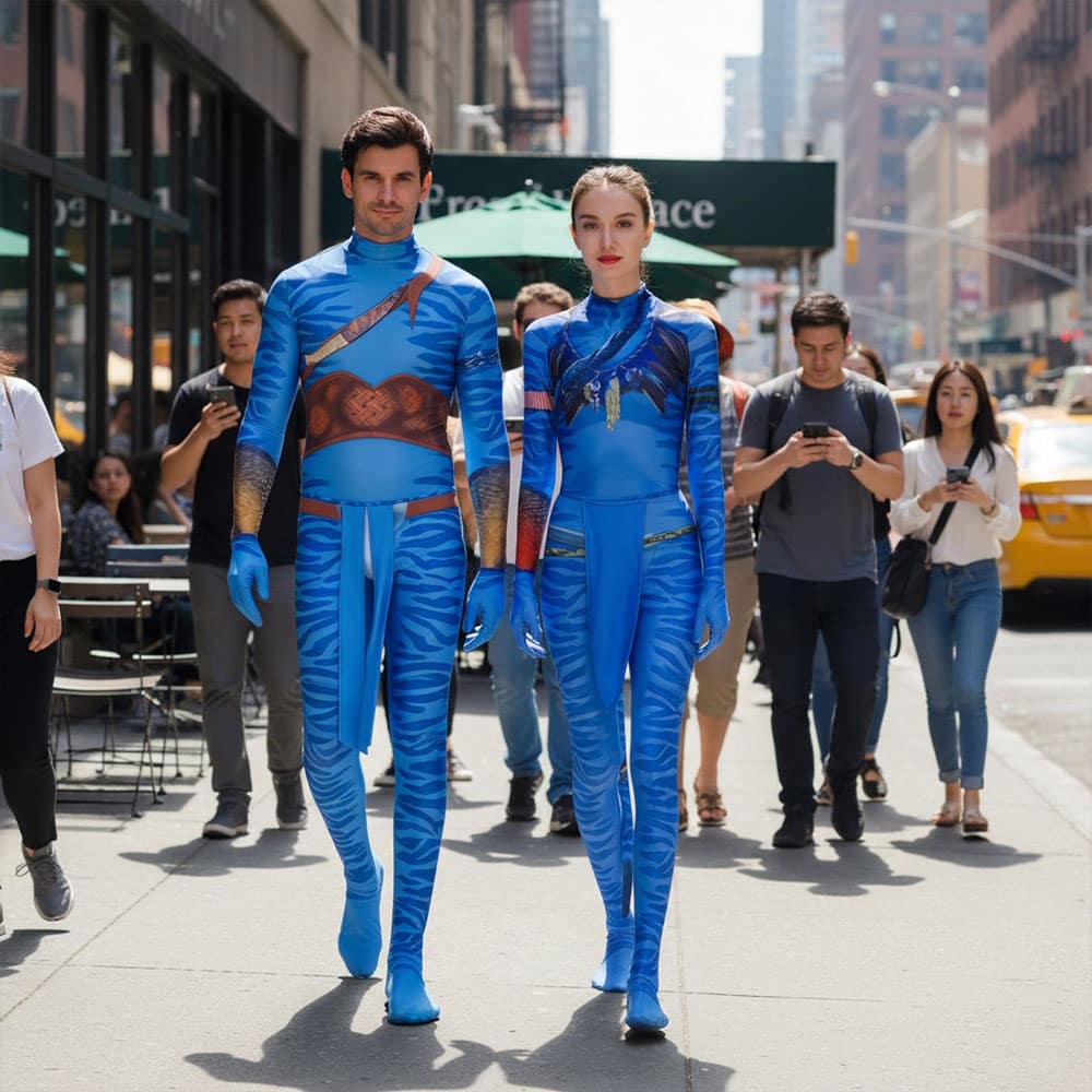 Déguisement couple Avatar Jake Sully et Neytiri - Déguisement Mania